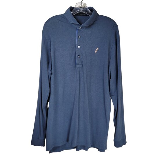 Greyson | Shirts | Greyson Long Sleeve Polo Shirt Mens Large Blue ...